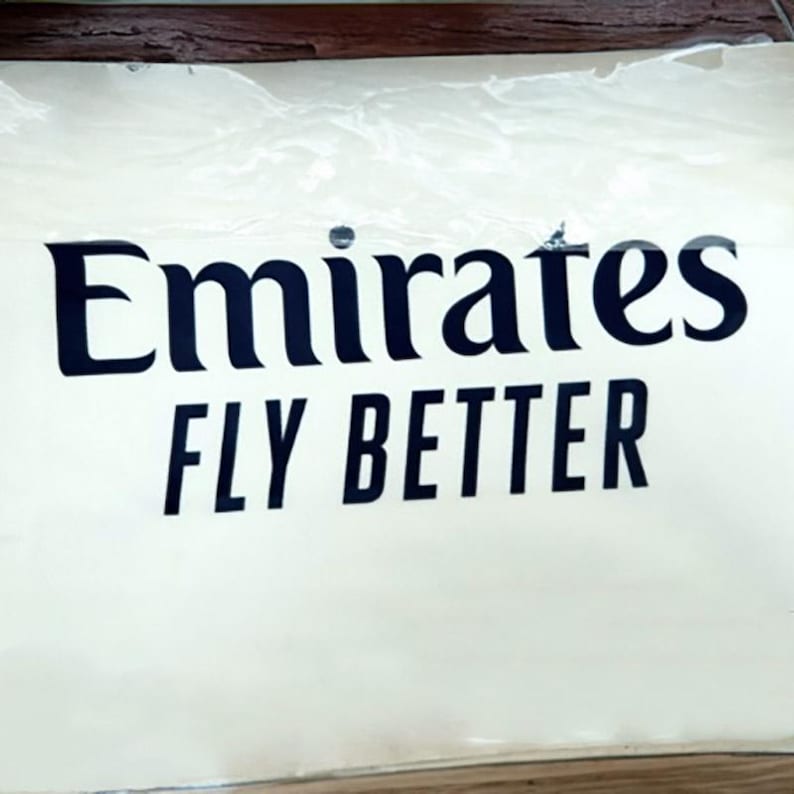 EMIRATES FLY BETTER Sponsor Logo Patch Thermal Adhesive Film 28 X 11.3 ...