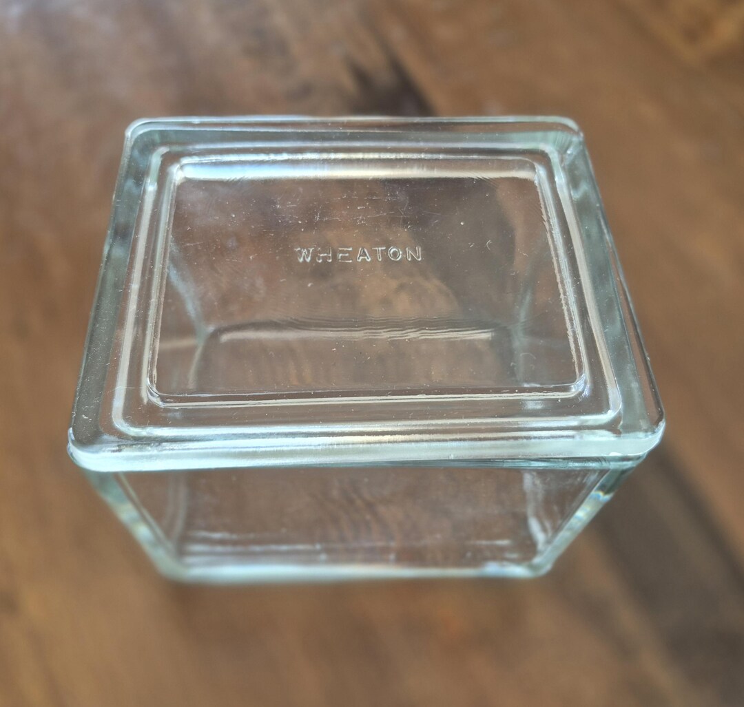 Vintage Wheaton Glass Refrigerator Jar With Cover - Etsy