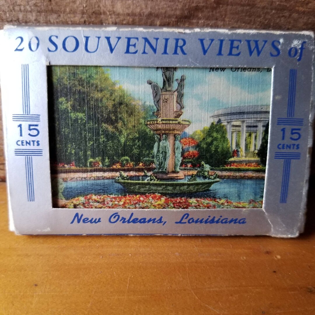 New Orleans 1940s Curt Teich Mini Postcards 20 Souvenir Views Linen ...