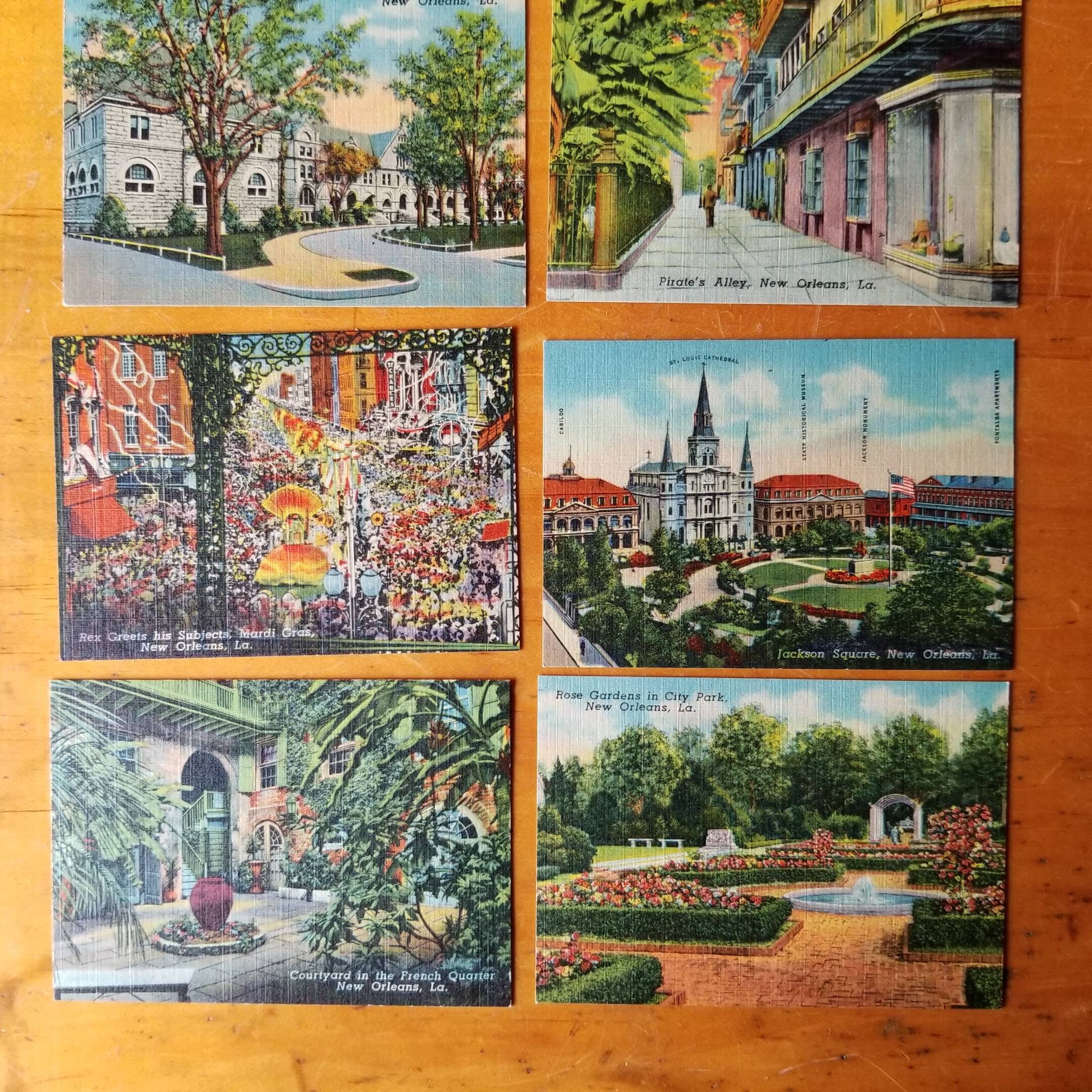 New Orleans 1940s Curt Teich Mini Postcards 20 Souvenir Views Linen ...