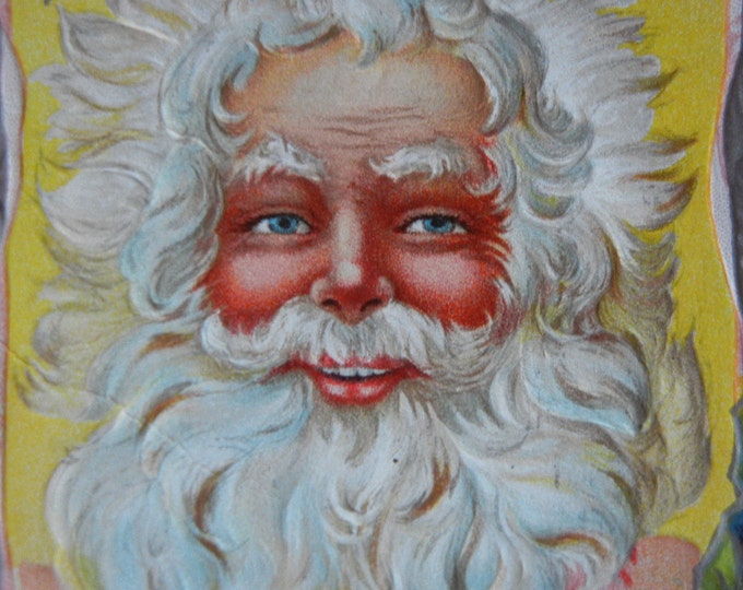 Vintage Santa Postcard Christmas Card Colorful and Embossed - Etsy