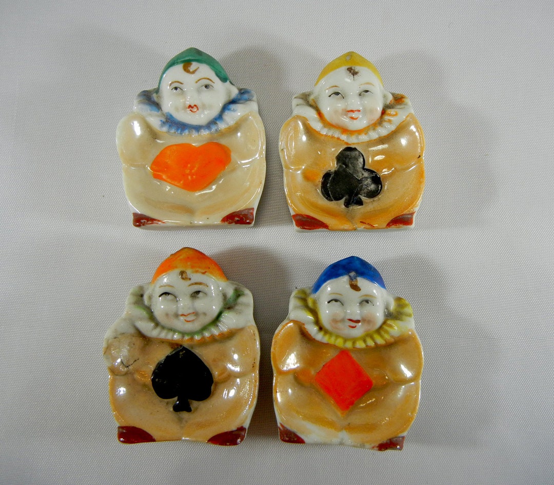 Vintage Gum Holders Clowns Spades Hearts Clubs Diamonds Made in ...