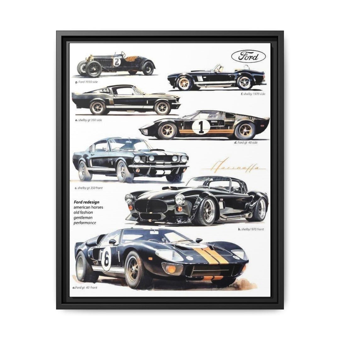Ford Shelby GT40 Evolution Poster – Digital Wall Art of Classic ...