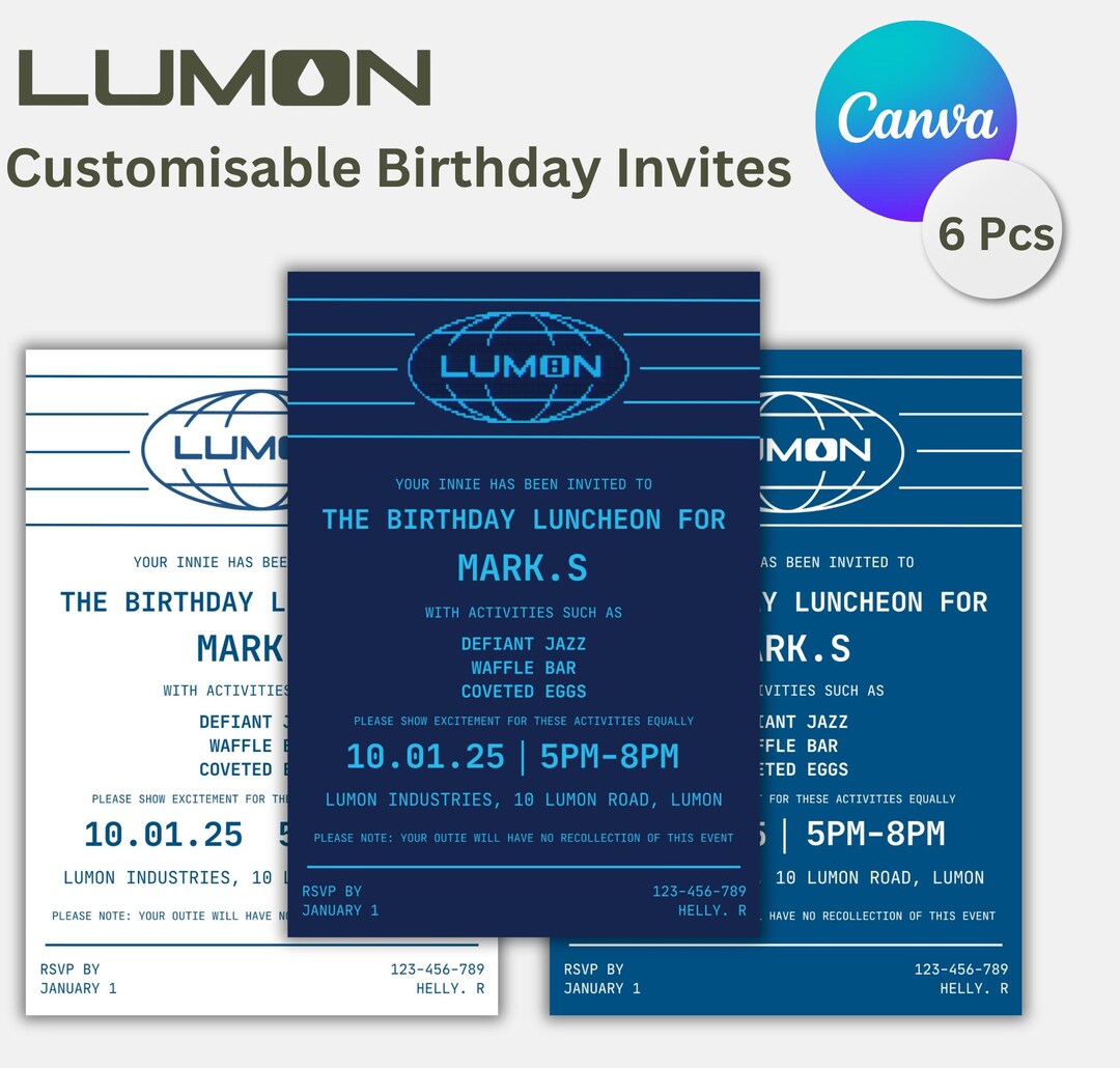 Severance Invitation, Digital Download, Canva Template, Lumon ...