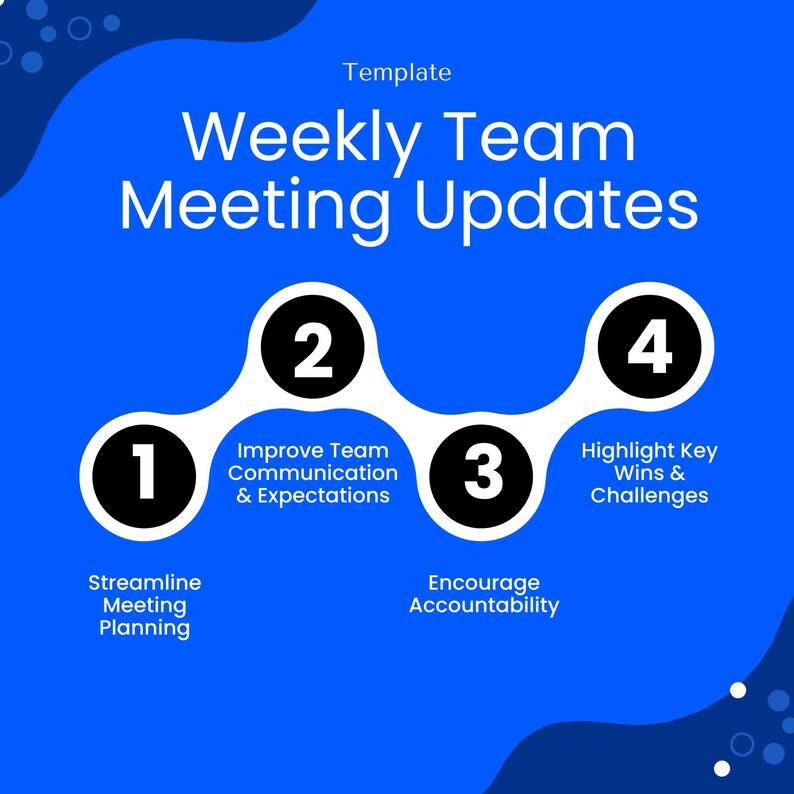 Weekly Team Meeting Updates Template (word, PDF) | Simple Meeting ...