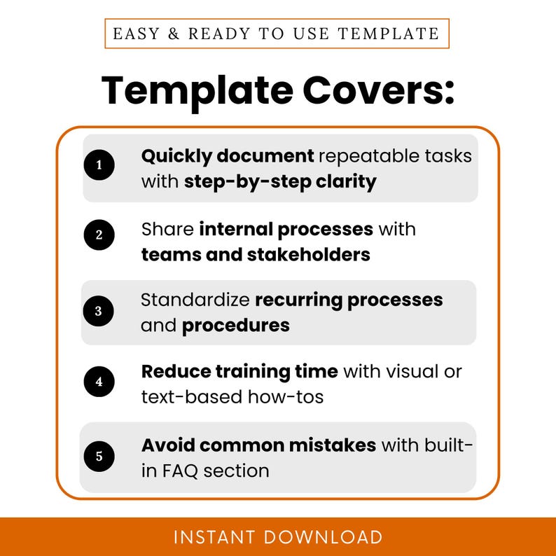 Quick How-to Guide Template (word, PDF) | Standard Operating Procedure ...