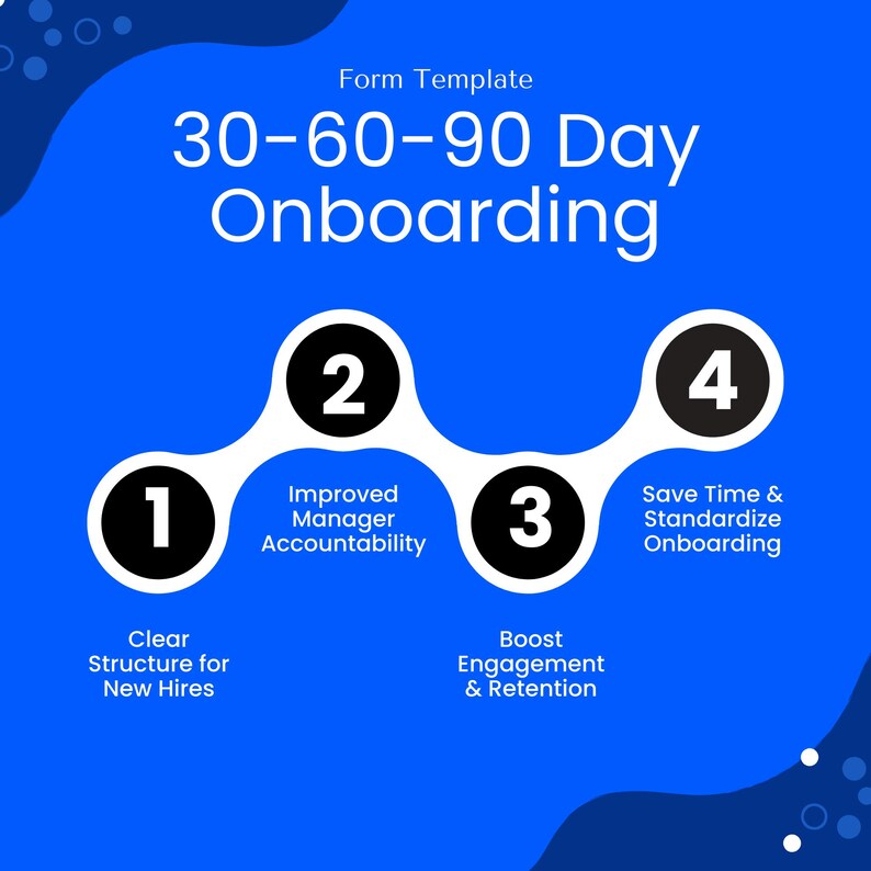 30-60-90 Day Onboarding Plan (MS Word, PDF) | Simple HR Template Office ...