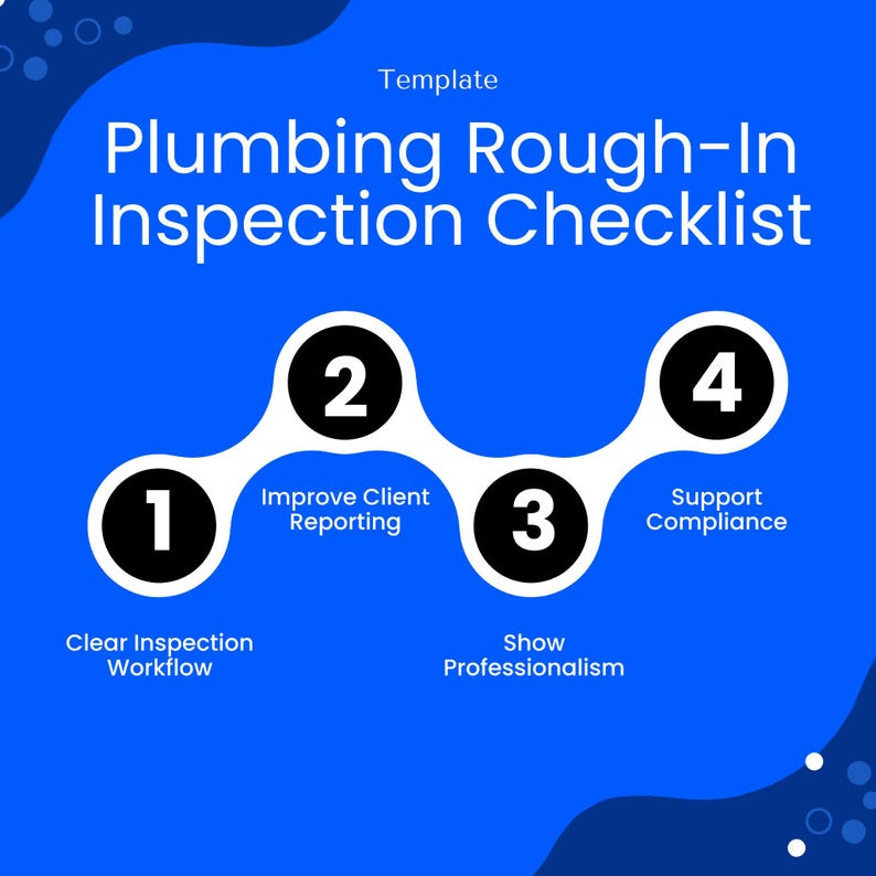 Plumbing Rough-in Inspection Checklist Template – Word & PDF, A4 + US ...