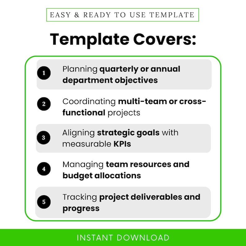 Simple Operational Plan Template (word, PDF) | Department Goal Setting ...