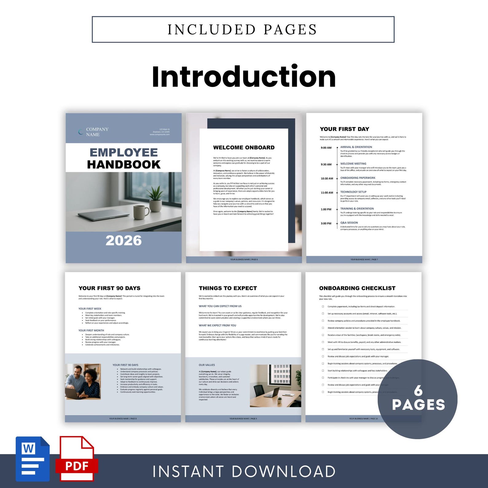 Employee Handbook 2026 Template – Word & PDF, A4 + US Letter - Etsy