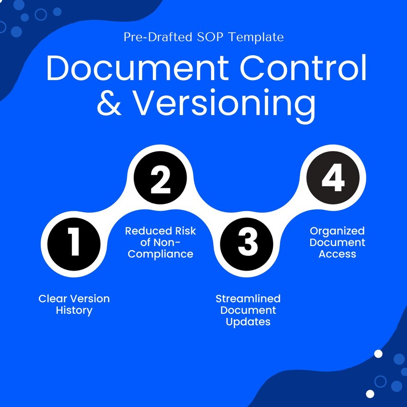 Document Control & Versioning SOP Template (word, PDF) | Simple Standard Operating Procedure ...
