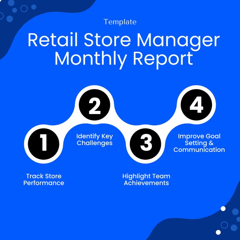 Retail Store Monthly Manager Report Template – Word & PDF, A4 + US ...