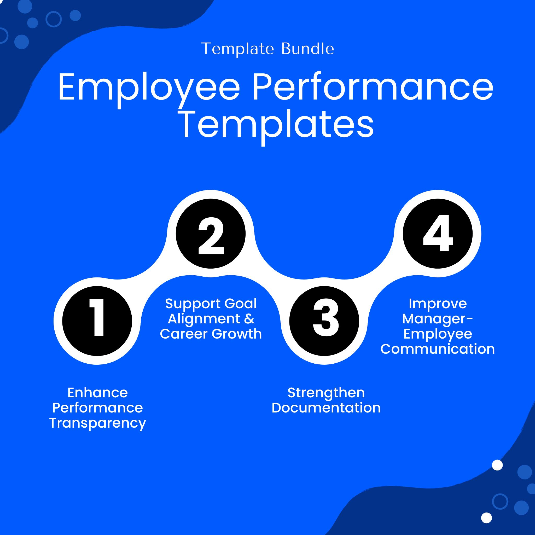 Employee Performance Templates Bundle (word & PDF) | Simple Performance ...