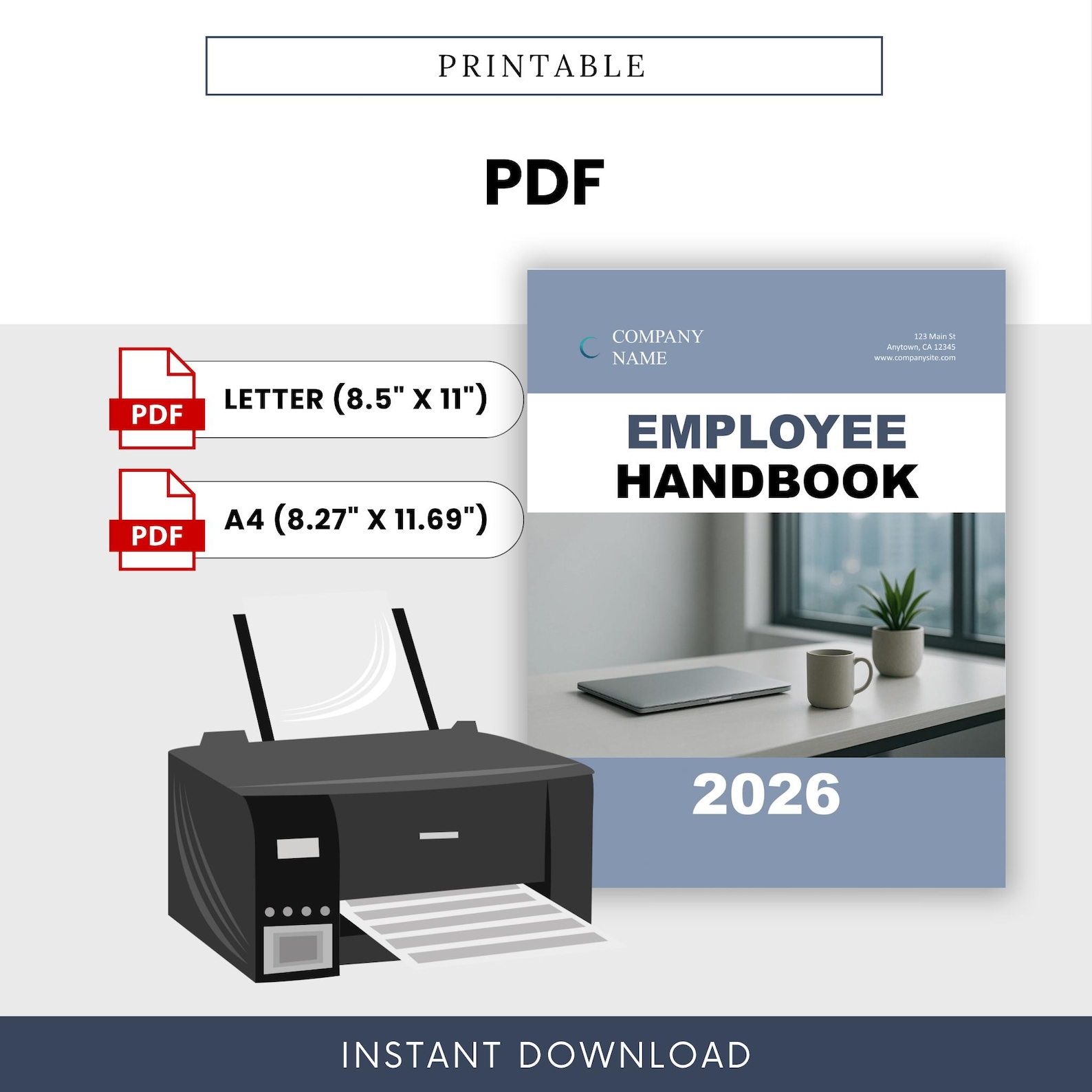 Employee Handbook 2026 Template – Word & PDF, A4 + US Letter - Etsy