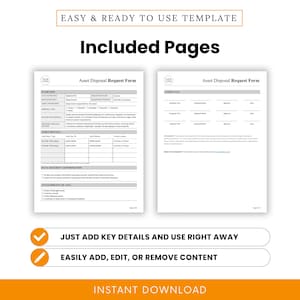 Asset Disposal Request Form Template (word, PDF) | Equipment Retirement ...