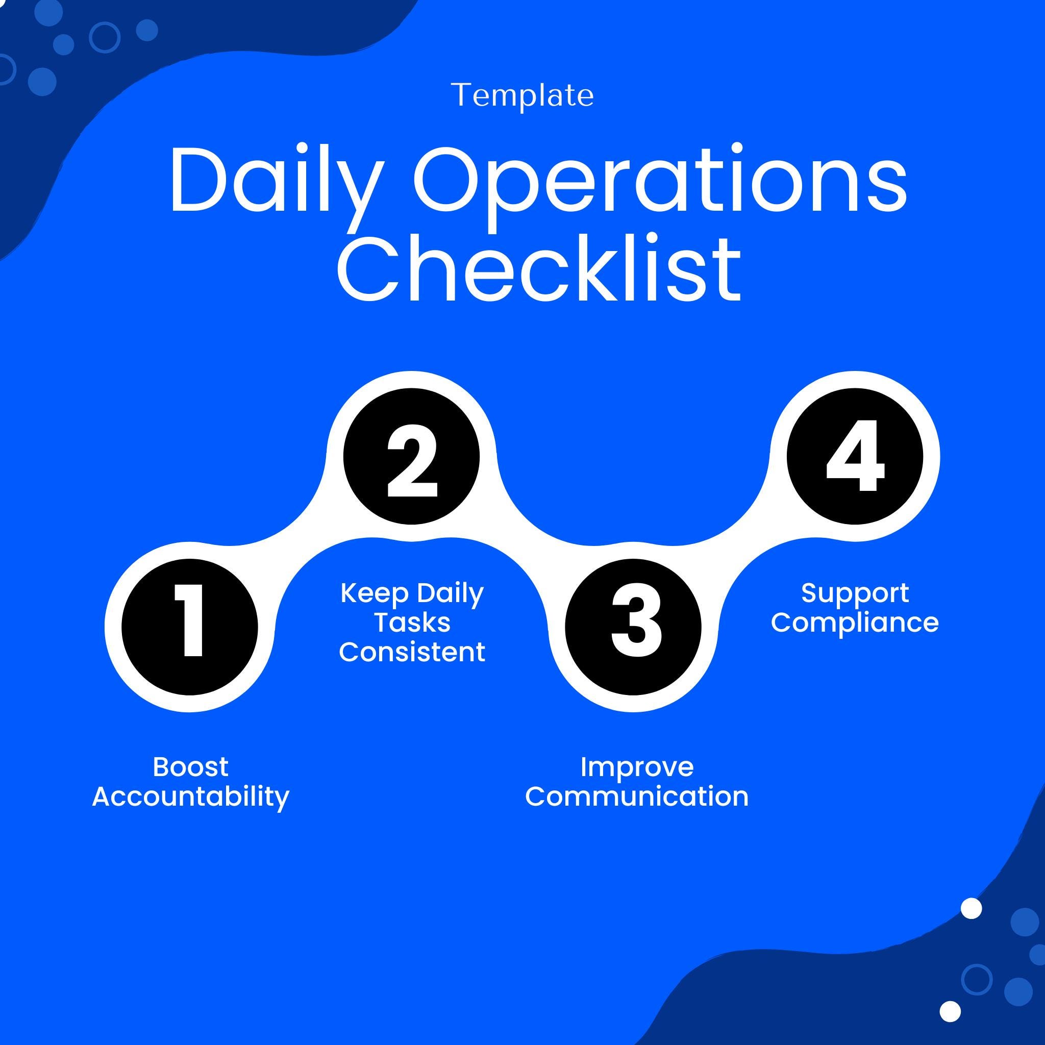 Daycare Daily Operations Checklist Template – Word & PDF, A4 + US ...