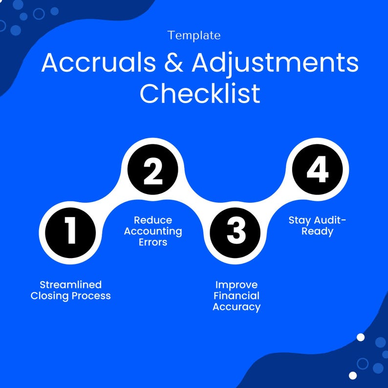 Accruals and Adjustments Checklist Template – Word & PDF, A4 + US ...