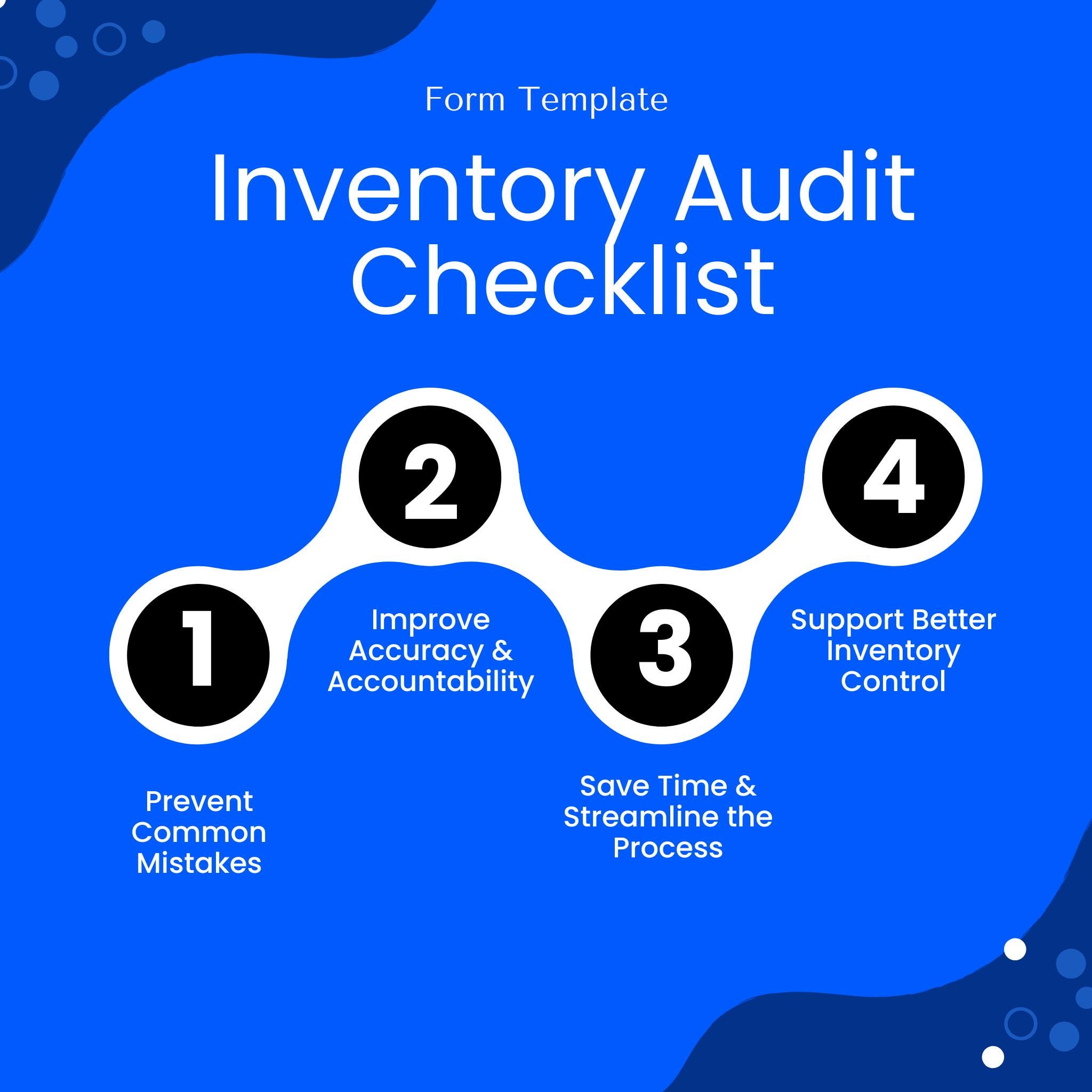Inventory Audit Checklist Template (word, PDF) | Inventory Counts ...