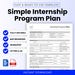 Internship Program Plan Template (word, PDF) | Intern Onboarding Plan ...