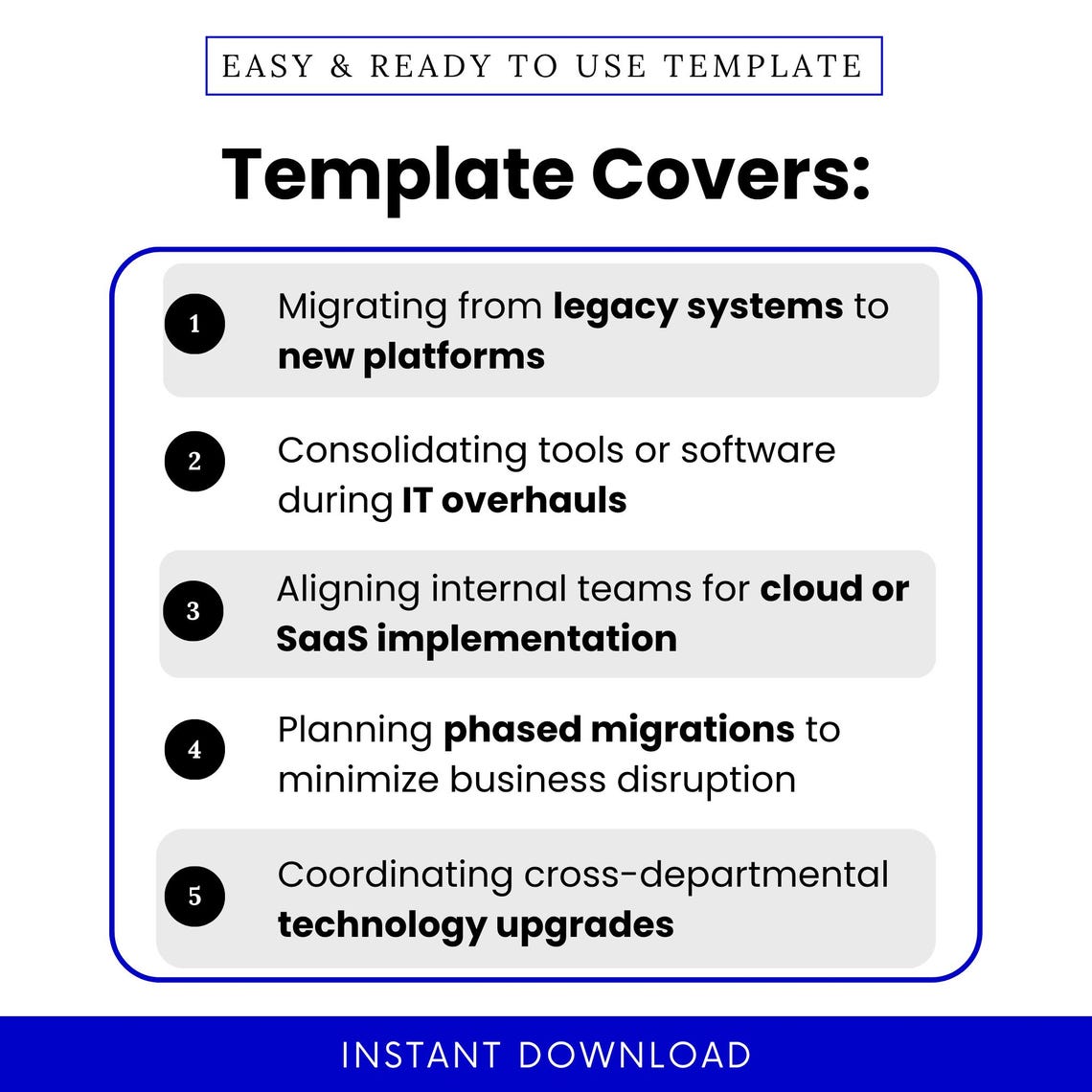 Simple System Migration Plan Template (word, PDF) | IT Migration Plan, Saas Migration Plan ...