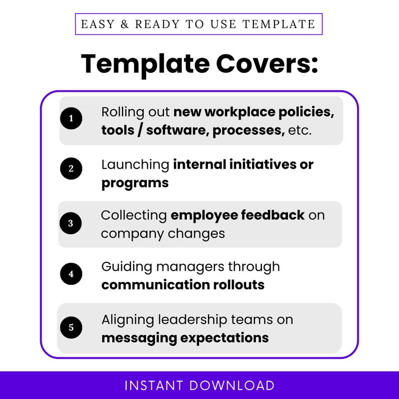 Internal Communication Plan Template (MS Word, PDF) | Memo Template ...