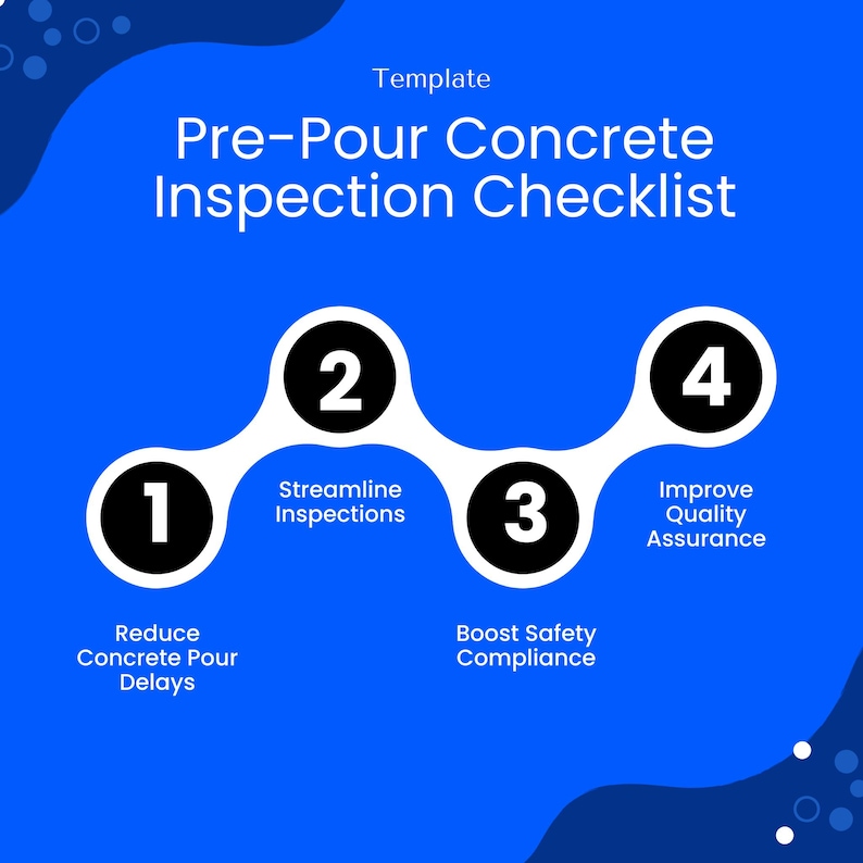 Pre-pour Concrete Inspection Checklist Template – Word & PDF, A4 + US ...