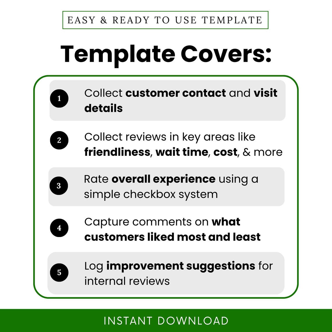 Simple Customer Feedback Form Template (word, PDF) | Customer Survey ...