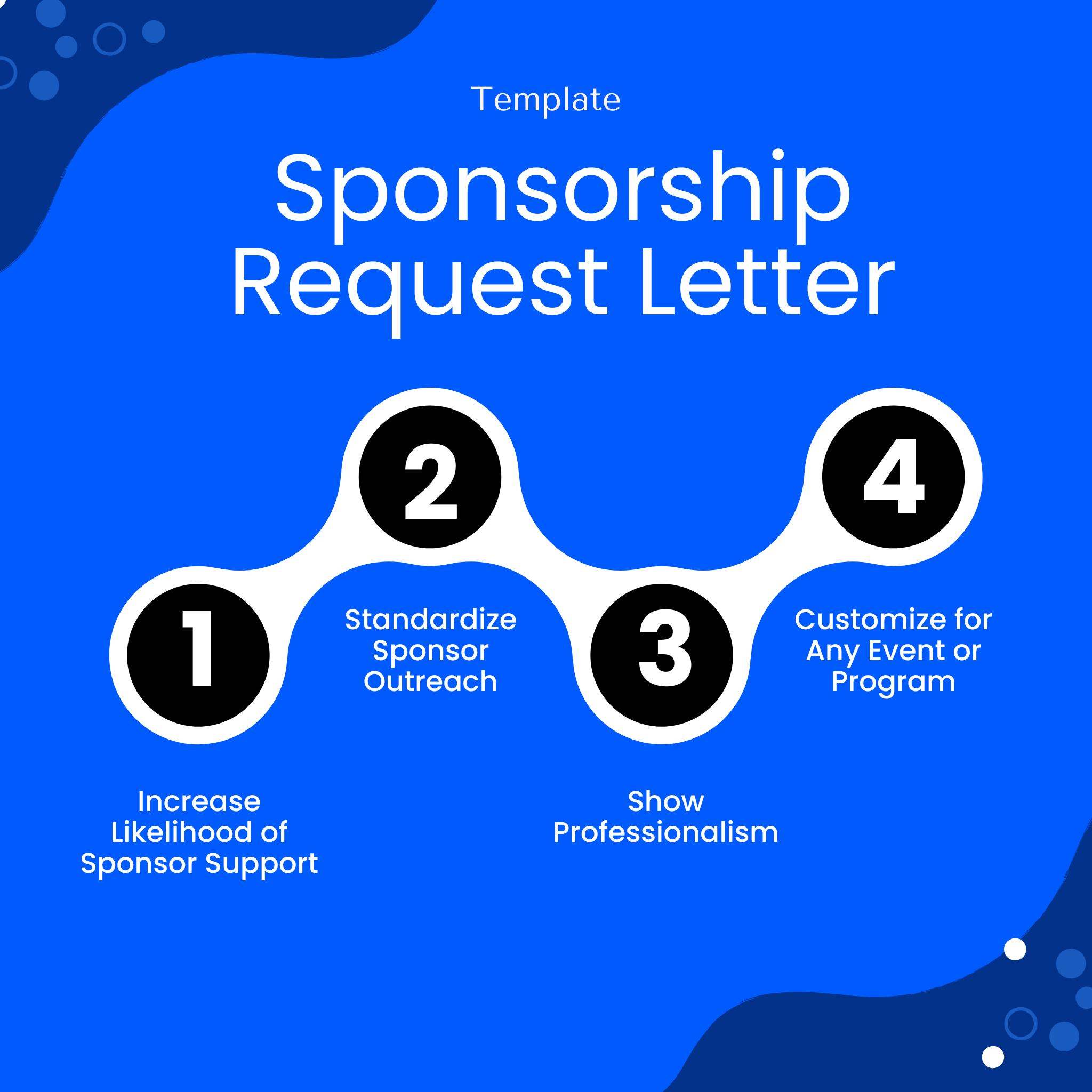 Sponsorship Request Letter Template – Word & PDF, A4 + US Letter - Etsy