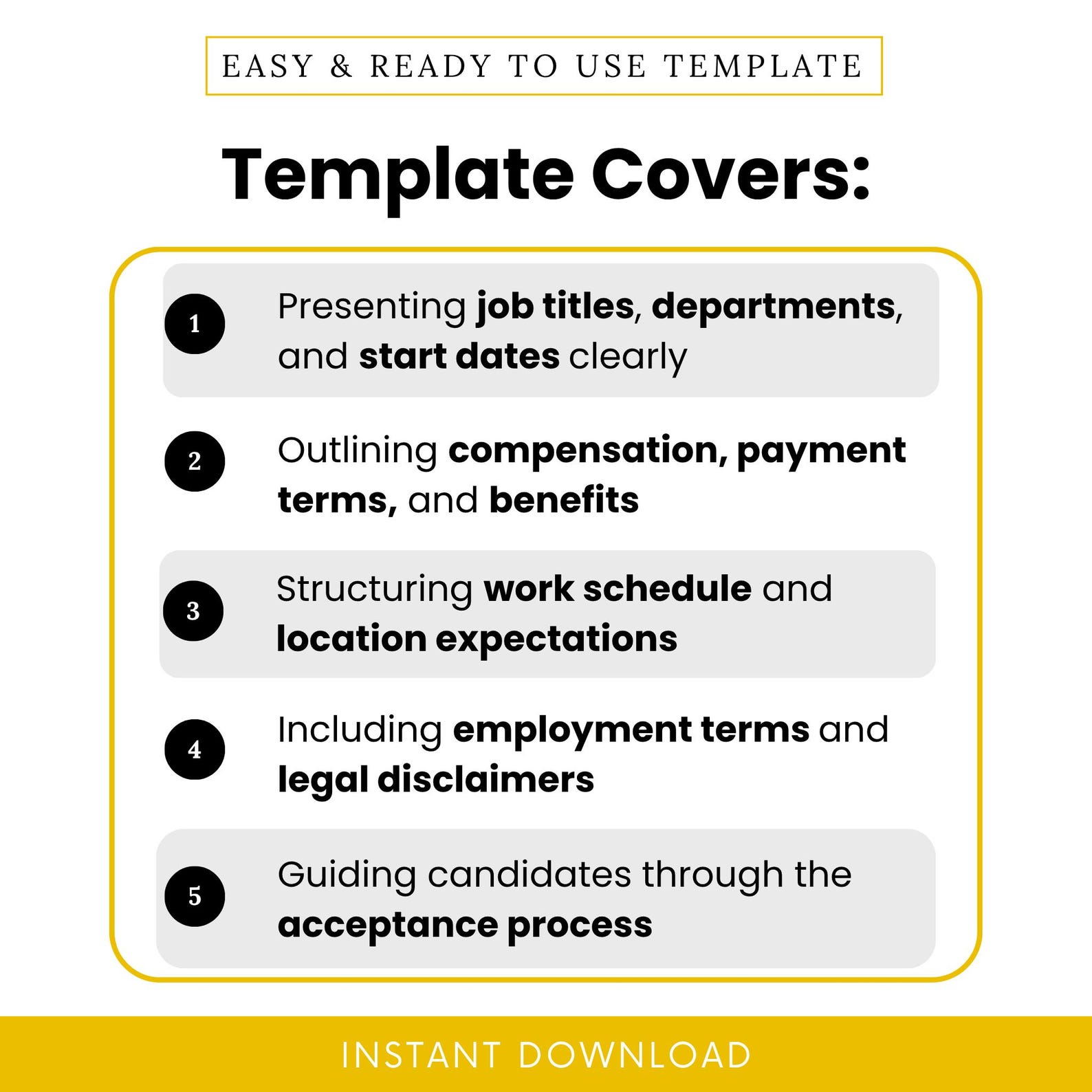 Job Offer Letter (MS Word, PDF) | Job Offer Template, Editable Offer ...