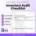 Inventory Audit Checklist Template (word, PDF) | Inventory Counts ...
