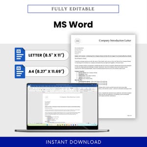 Company Introduction Letter Template (word, PDF), Cold Outreach Letter ...