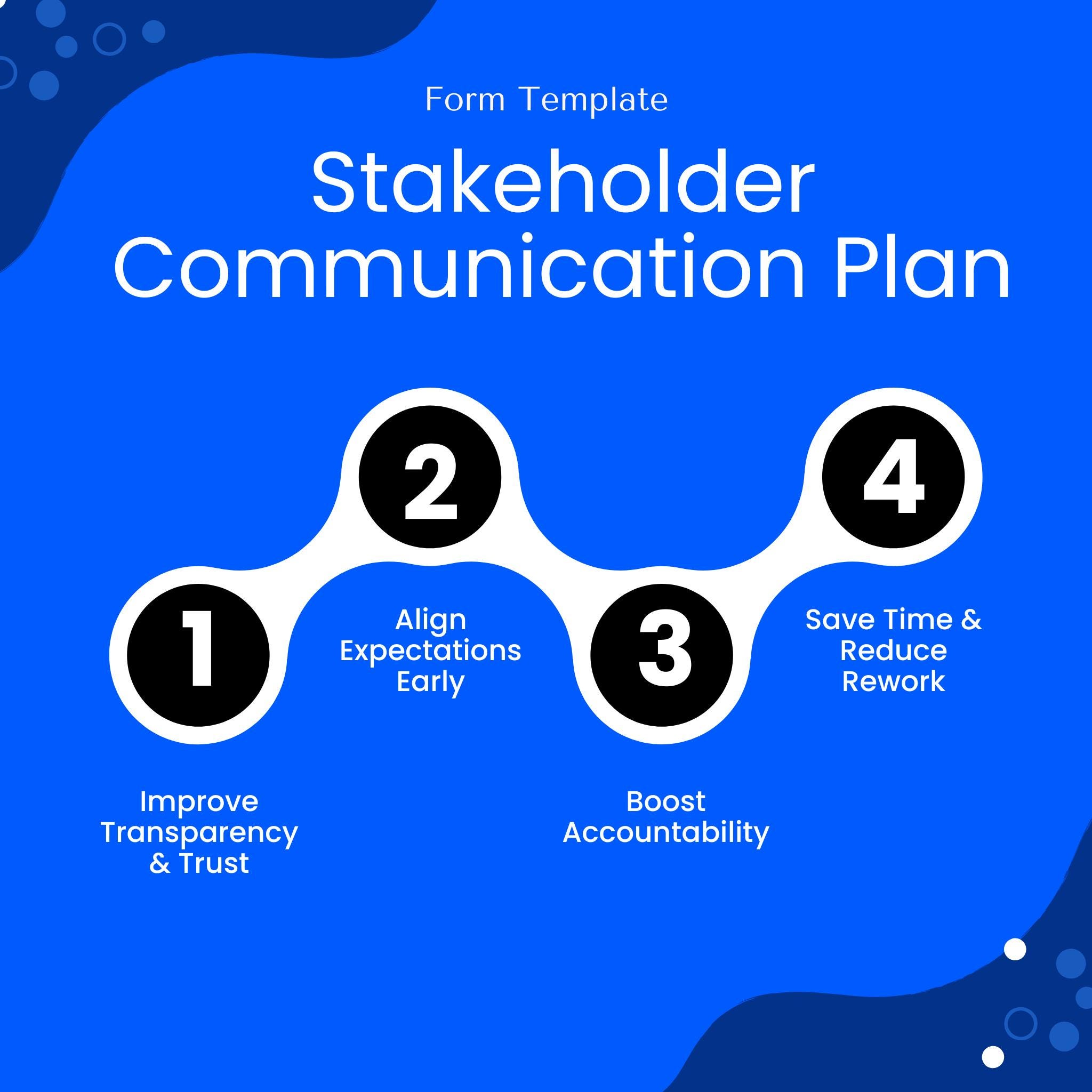 Simple Stakeholder Communication Plan Template (word, PDF) | Project ...