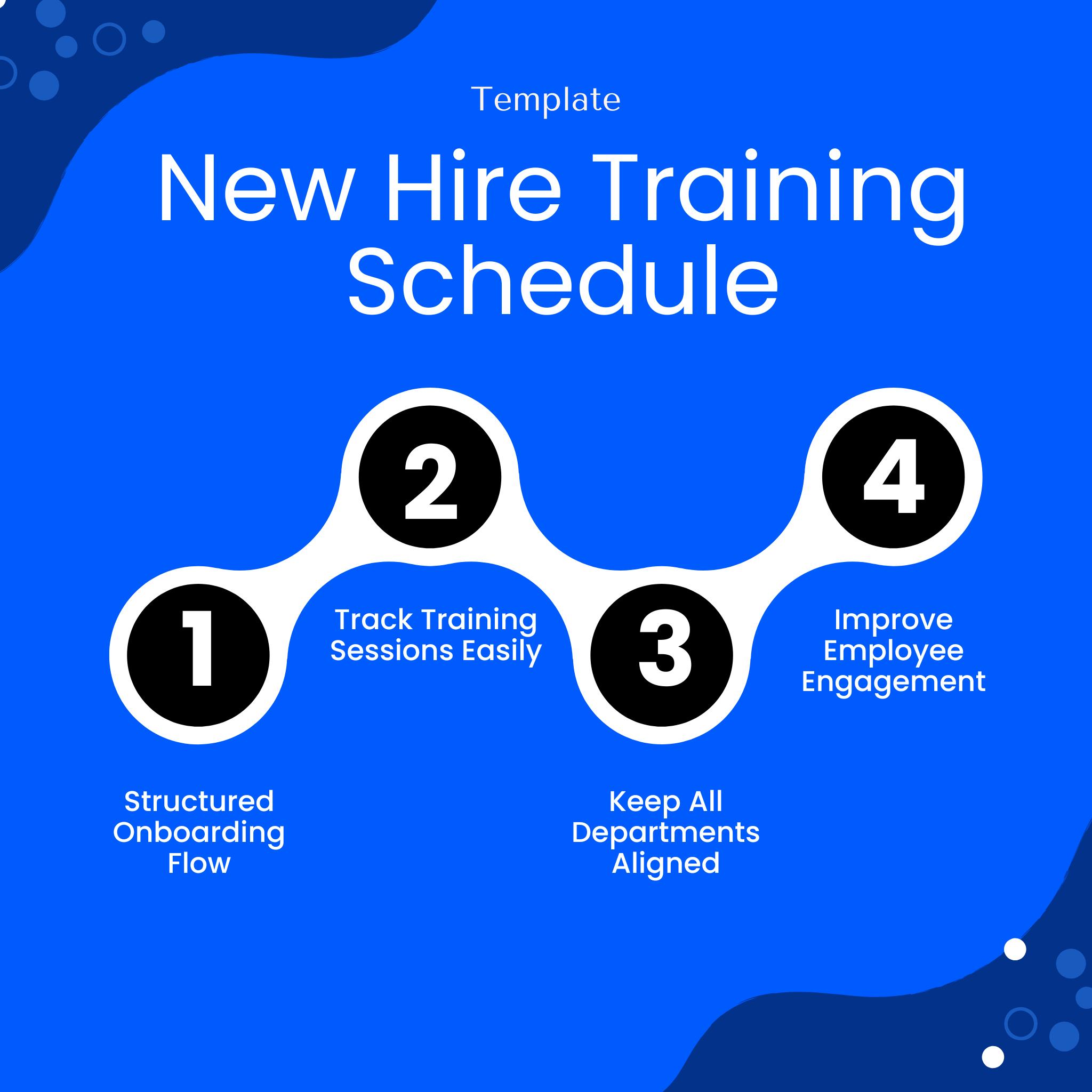 Simple New Hire Training Schedule Template (word, PDF) | HR Template ...