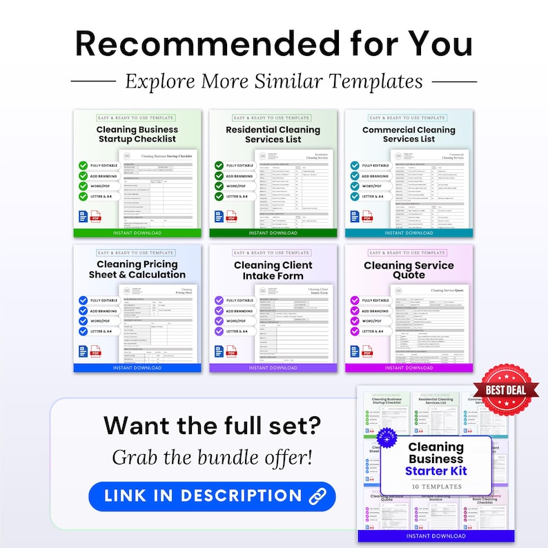 Basic Cleaning Checklist Template for Cleaning Companies – Word & PDF ...