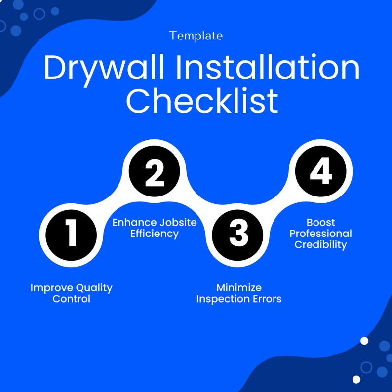 Drywall Installation Checklist Template – Word & PDF, A4 + US Letter - Etsy