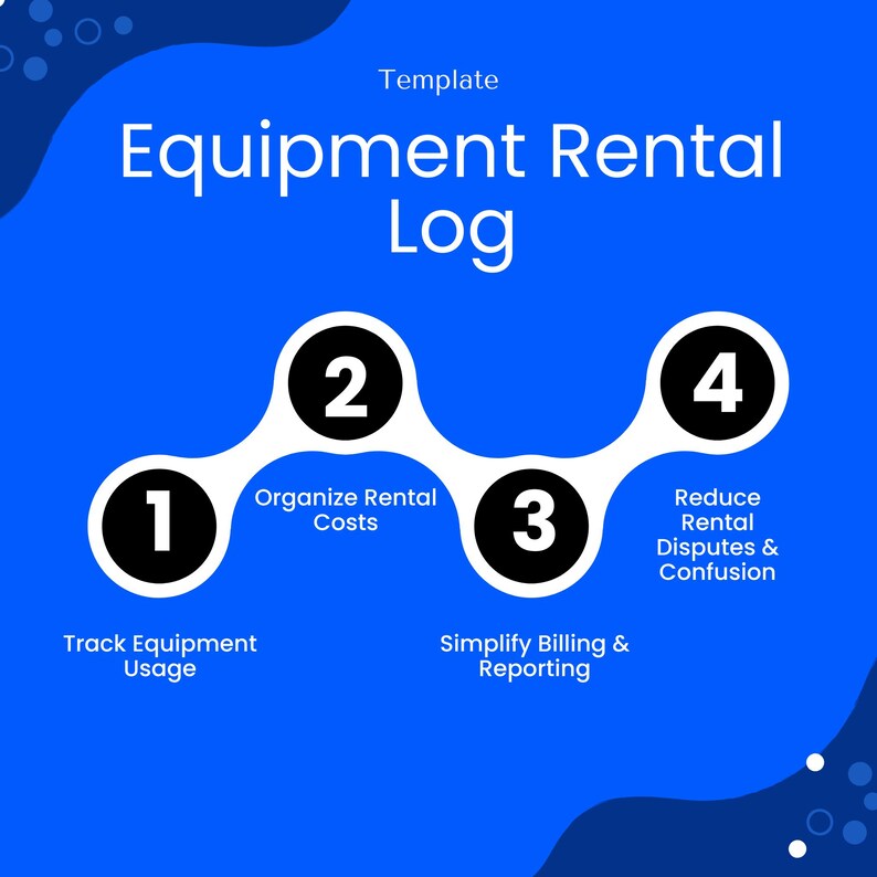 Simple Equipment Rental Log Template – Word & PDF, A4 + US Letter - Etsy UK