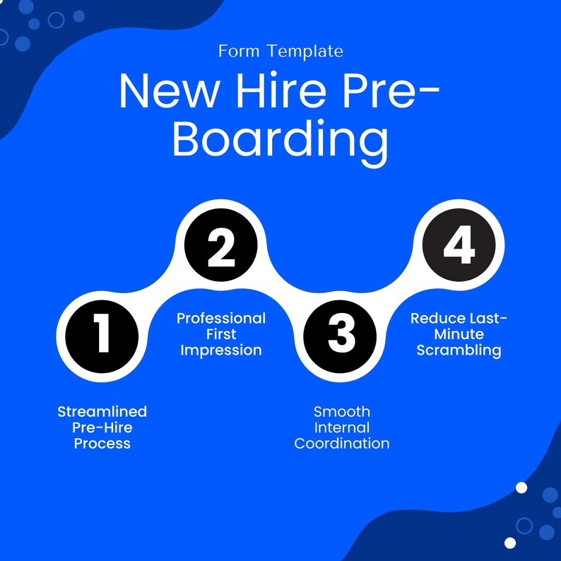 New Hire Pre-boarding Checklist (MS Word, PDF) | Simple HR Template ...