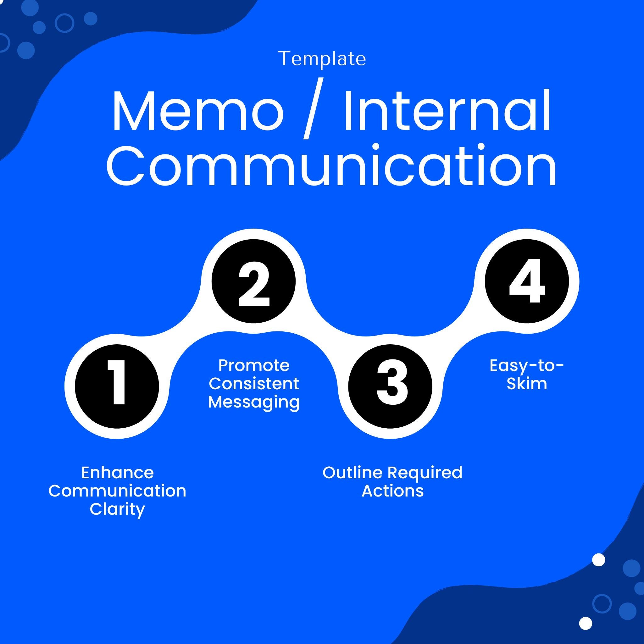Memo Template (MS Word, PDF) | Internal Communication Template ...