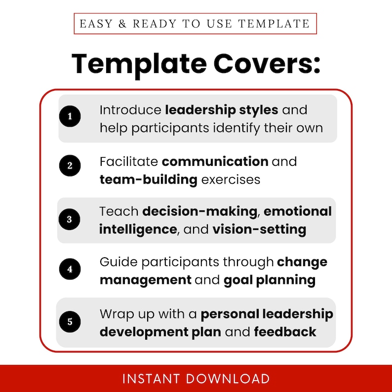 Leadership Training Workshop Outline (word, PDF), Professional ...