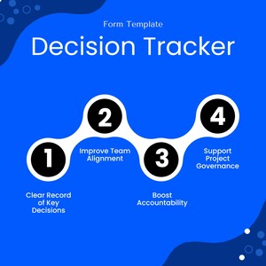 Simple Decision Tracker Template (word, PDF) | Project Decision Log ...