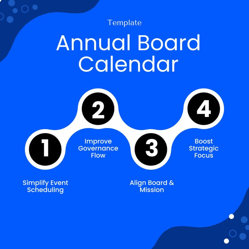 Nonprofit Annual Board Calendar Template – Word & PDF, A4 + US Letter ...