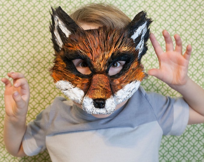 Fox Mask, Ash Fox, Fantastic Mr. Fox Child Mask, Nick Wilde Costume ...