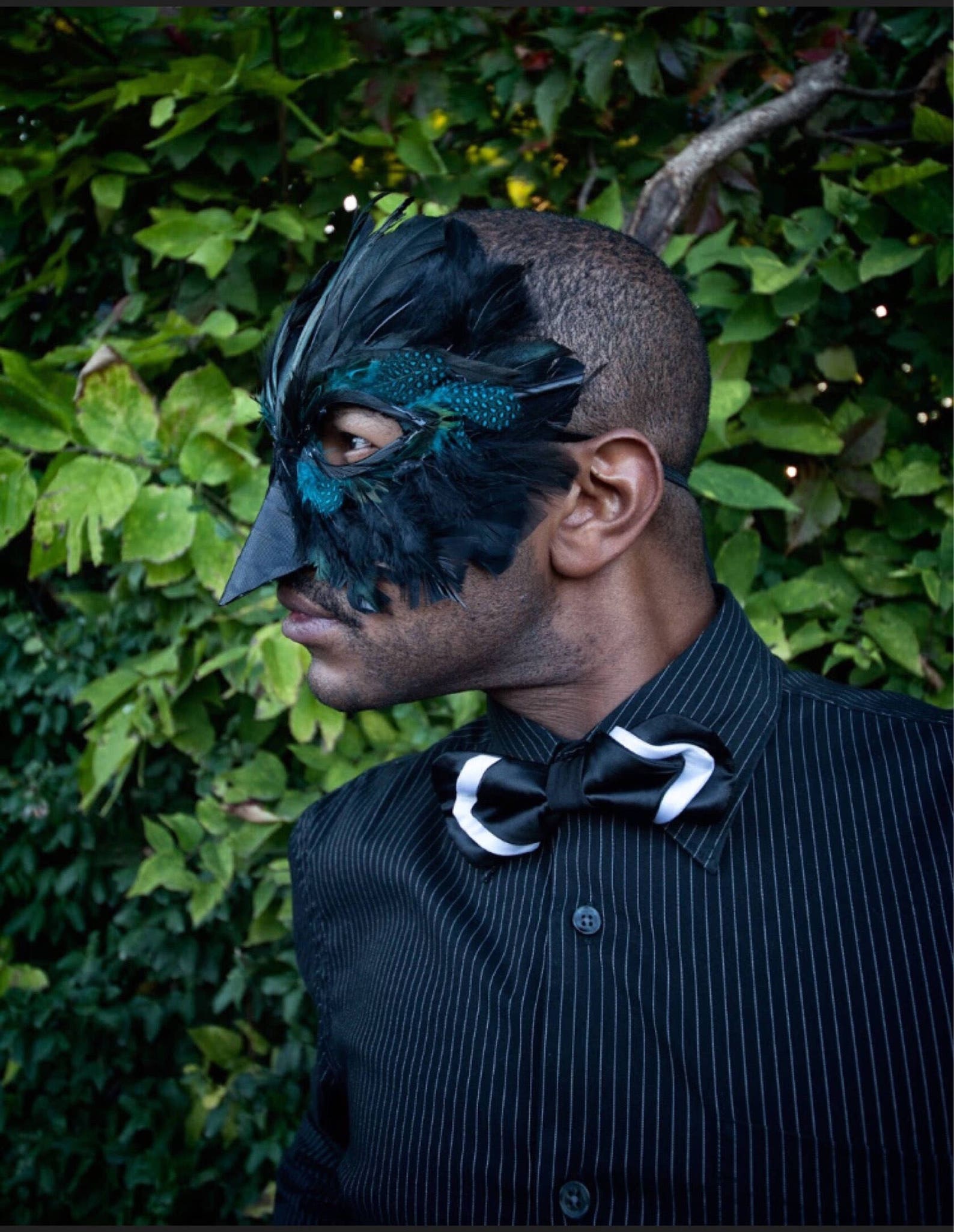 Raven Handmade Mask, Mardi Gras Mask, Raven Costume, Halloween Mask ...