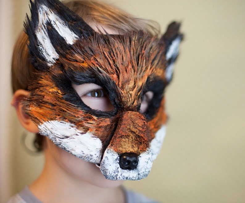 Fox Mask Ash Fox Fantastic Mr. Fox child mask Nick Wilde | Etsy