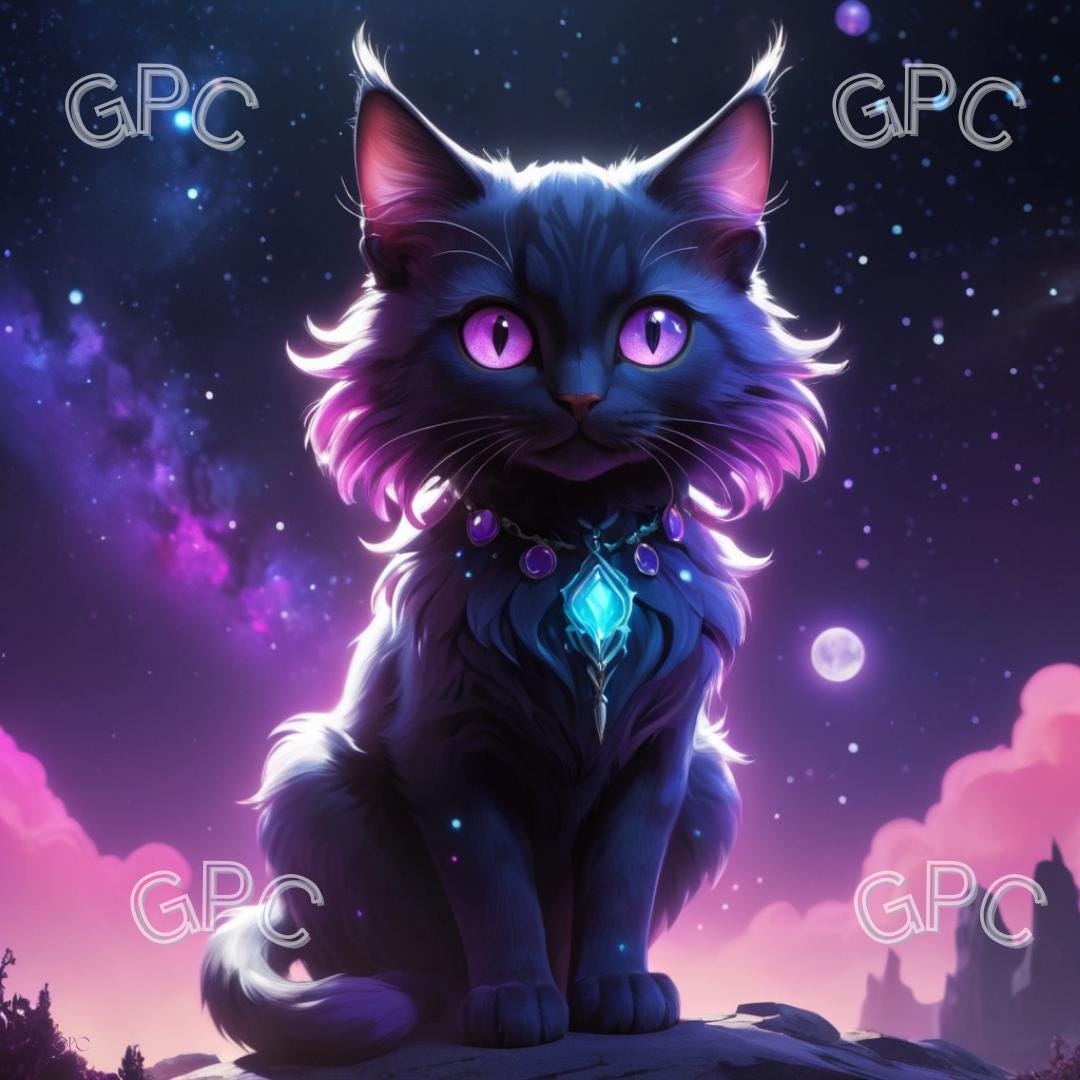 Otherworldly Cats Artwork Collection - Etsy