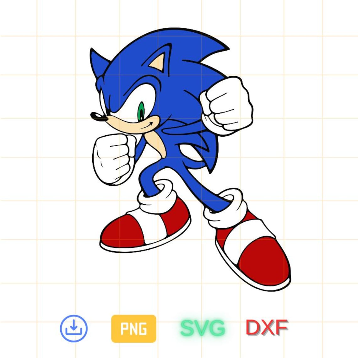 Sonic Svg, Sonic Outline SVG, Sonic Hedgehog Outline SVG, Sonic ...
