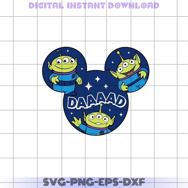 Alien Mickey Head Svg, Toy Story Characters Png, Cartoon Movie Clipart ...