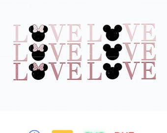 Mickey Love SVG, Mouse Love SVG - Etsy