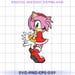 Amy Rose Svg, Sonic SVG, Sonic Hedgehog Png, Sonic Friend Digital File ...