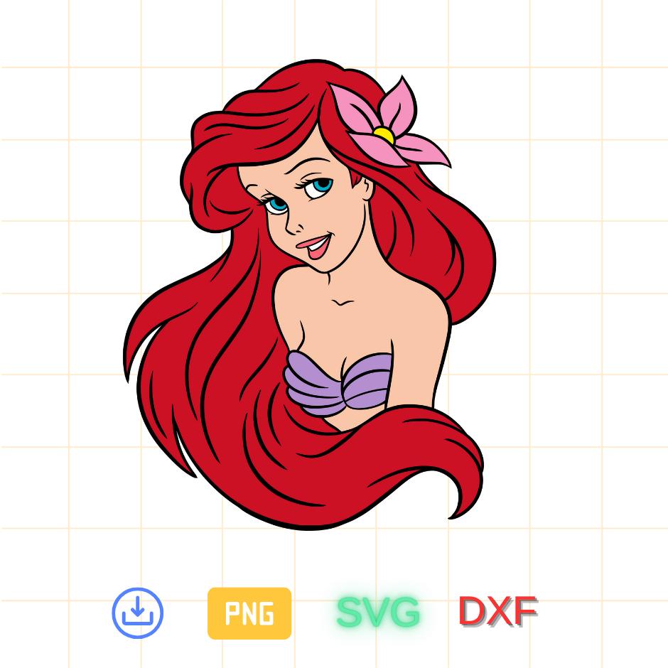 Ariel Png Svg, Little Mermaid Png Svg, Ariel Png, Mermaid Clipart ...